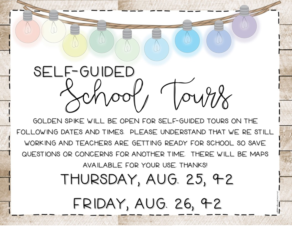 Self-Guided School Tours | Golden Spike Elementary