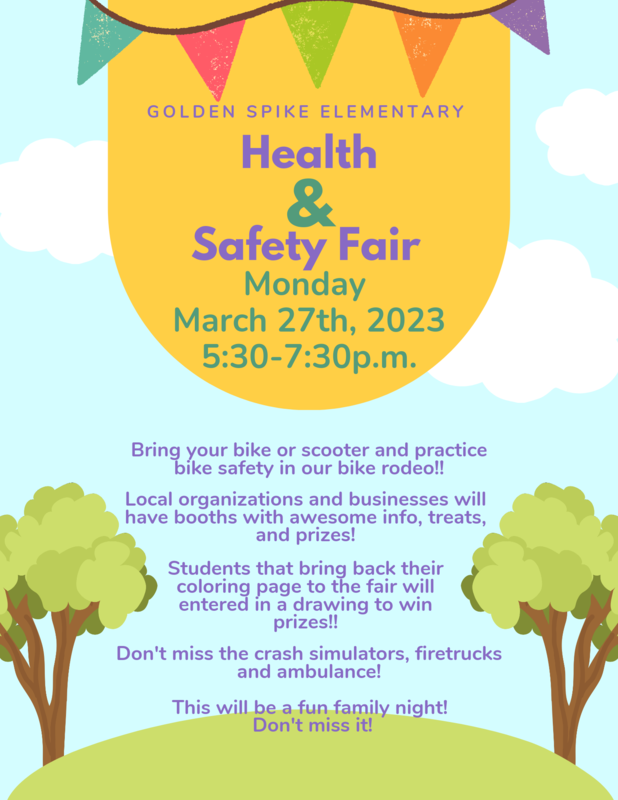 Health and Safety Fair | Golden Spike Elementary